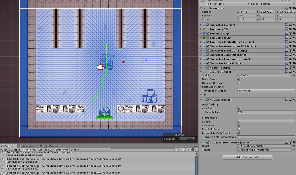 2d Pathfinding Not Seeking Current Prefab Of Target Beginner Questions Support Forum